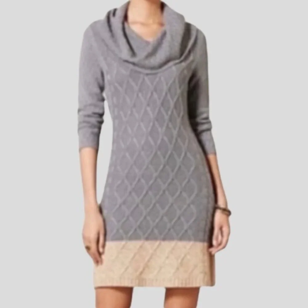 sparrow | Dresses | Sparrow Anthropologie Chunky Knit Cowlneck Sweater ...
